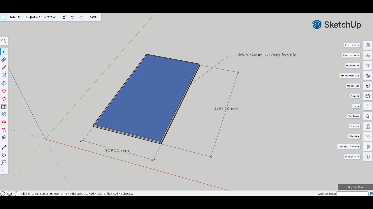 How to Design a Solar Panel in 3D Using SketchUp (From Datasheet ...
