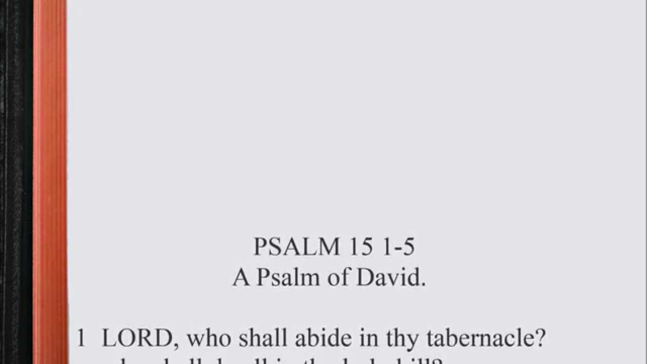 Psalm 15 1 5 KJV Scripture Song Full Chapter YouTube