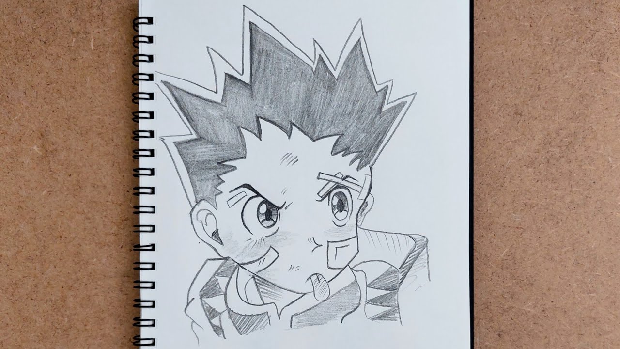 How to draw gon from hunter x hunter / step by step / anime drawing ...