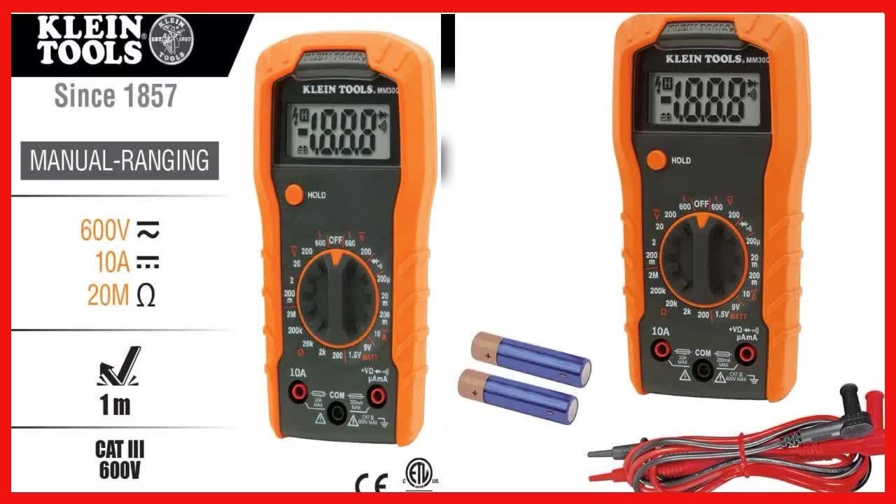 Great product - Klein Tools MM300 Multimeter, Digital Voltmeter, AC/DC ...
