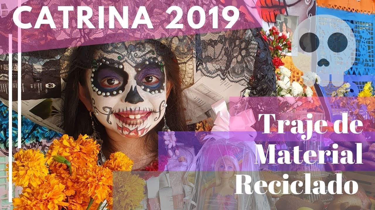 TRAJE DE MATERIAL RECICLADO CATRINA 2021 - YouTube