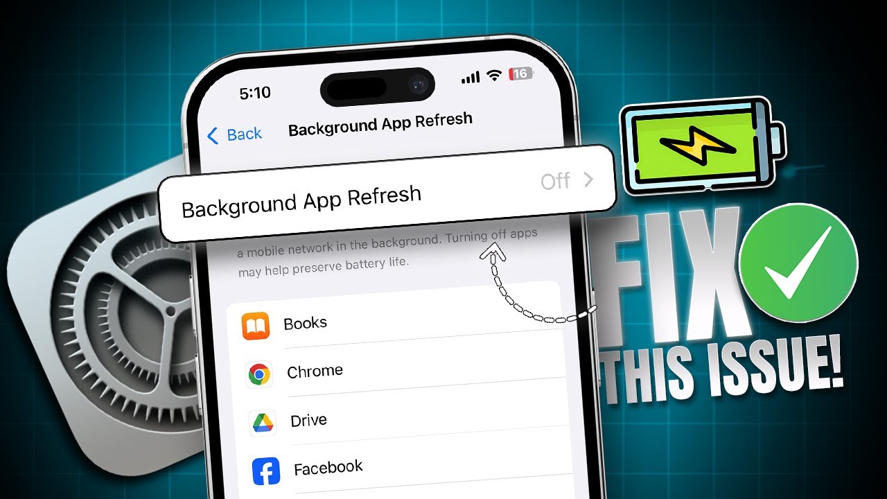 How to Turn Off Background App Refresh on iPhone and Save Battery - YouTube