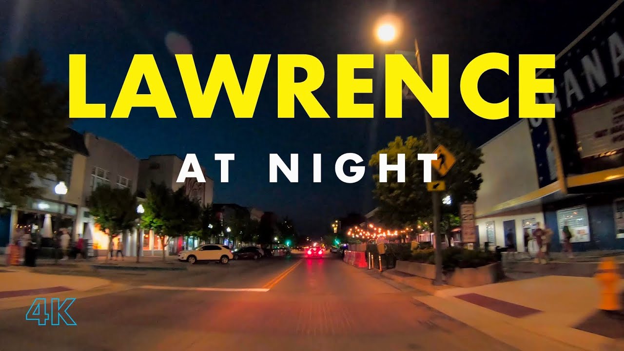 Cruising Lawrence, Kansas at night (Mass street, KU) (4k USA) - YouTube