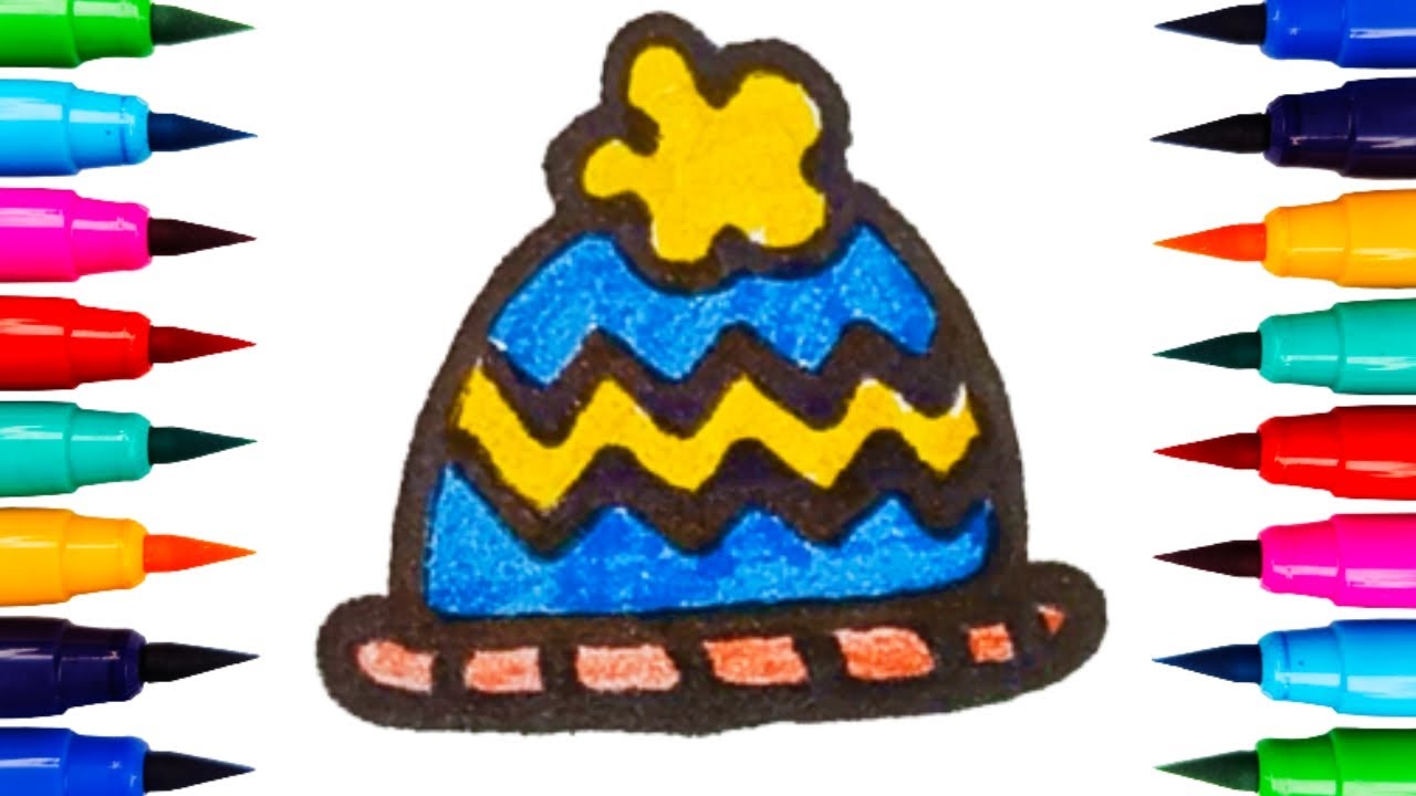 How to draw a winter hat | Easy winter hat drawing - YouTube