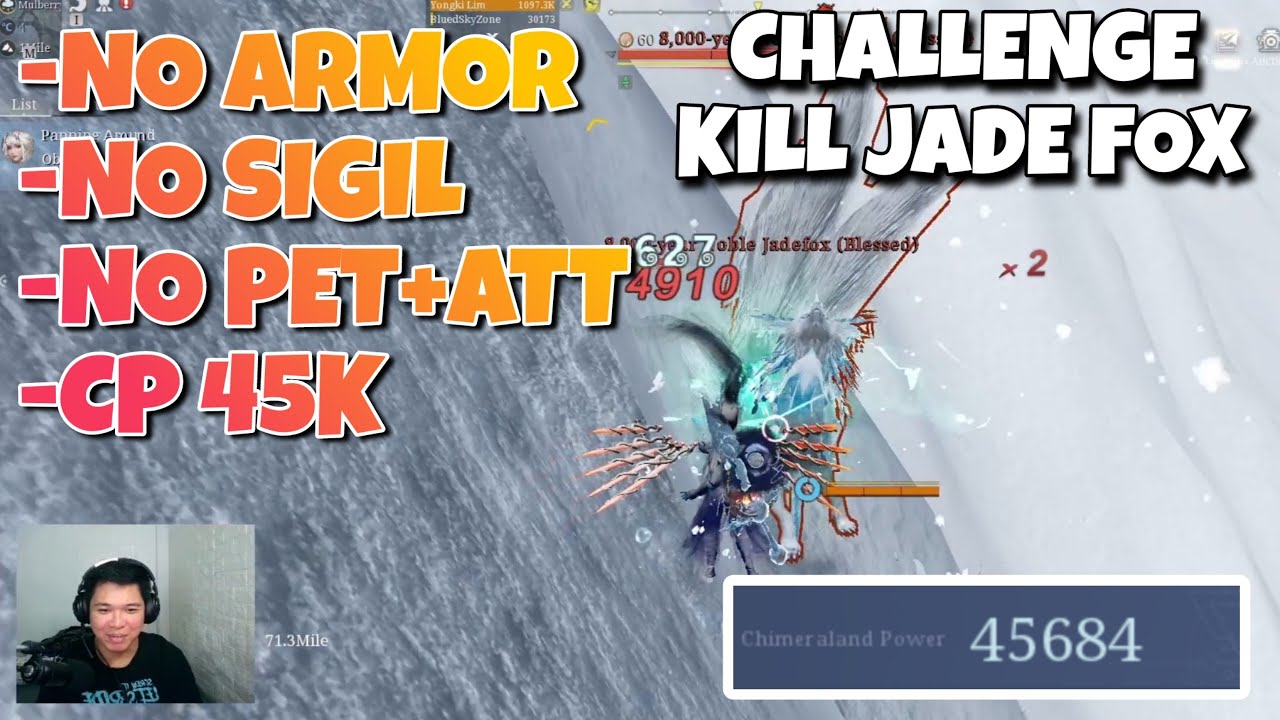 TIPS SOLO KILL JADE FOX CHIMERALAND | CHALLENGE NO ARMOR, SIGIL, PET ...