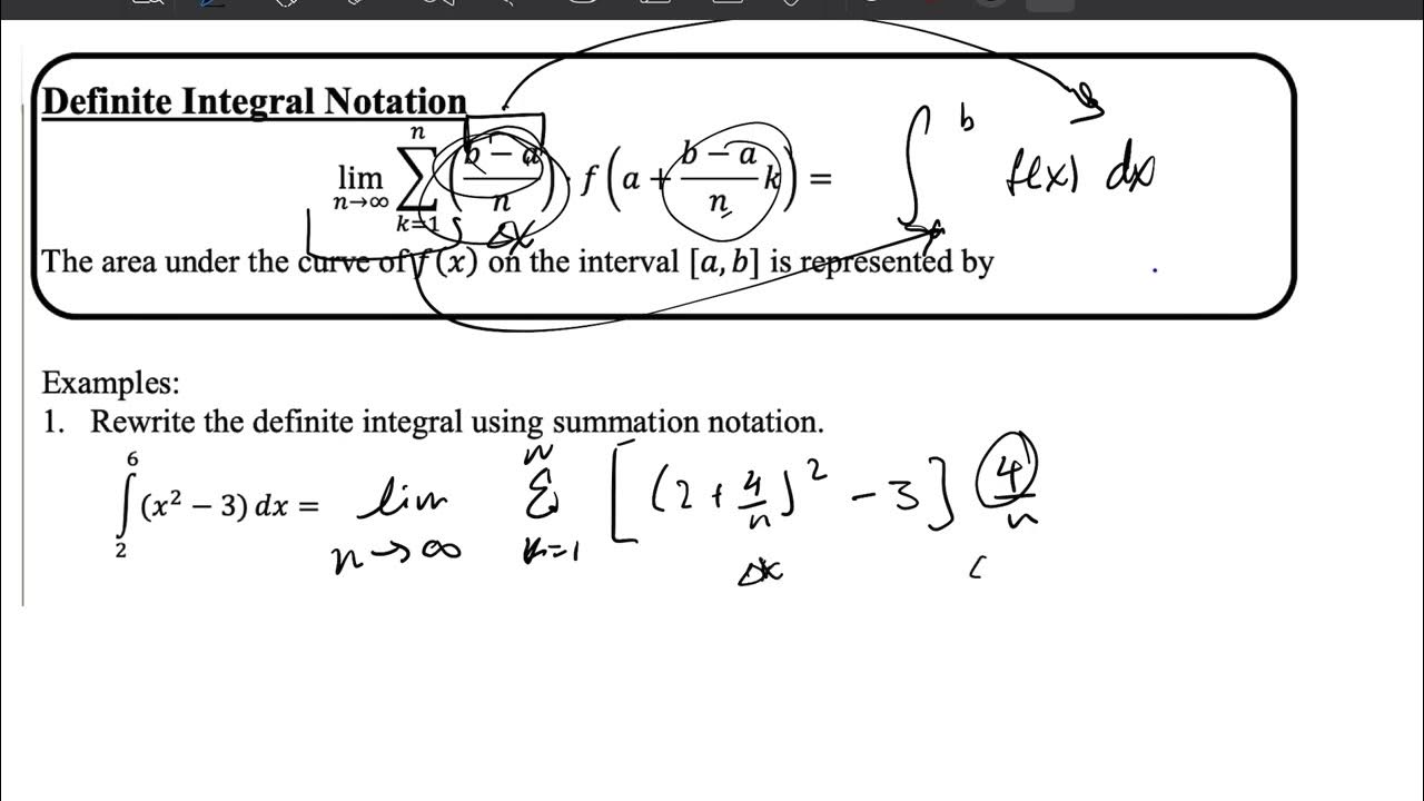 6.3 Summation Notation and Integral Notation - YouTube
