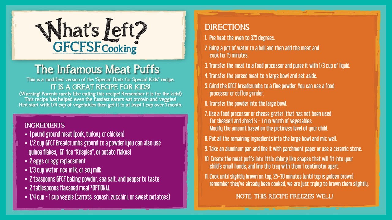 What's Left? GFCFSF Cooking - Meat Puffs - YouTube