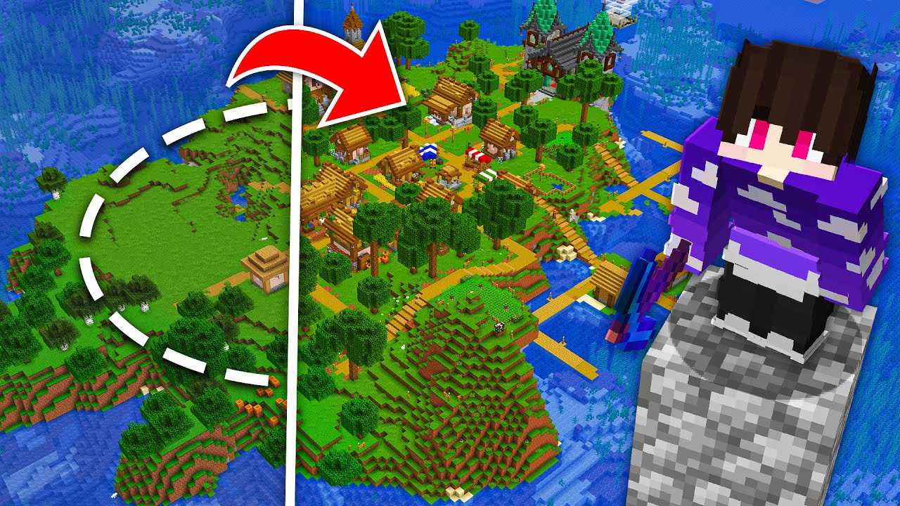 EU TRANSFORMEI A NOVA VILA DO MINECRAFT 1.21 - YouTube