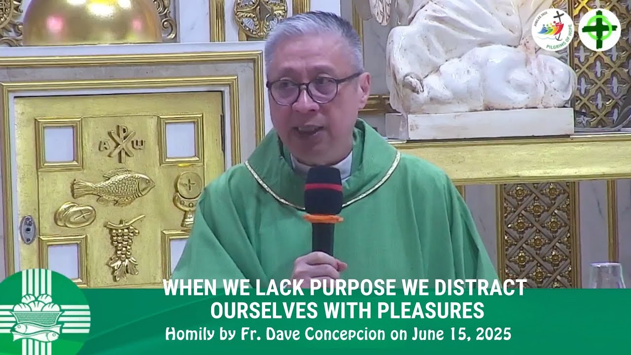 WHEN WE LACK PURPOSE WE DISTRACT OURSELVES WITH PLEASURES - Homily by ...