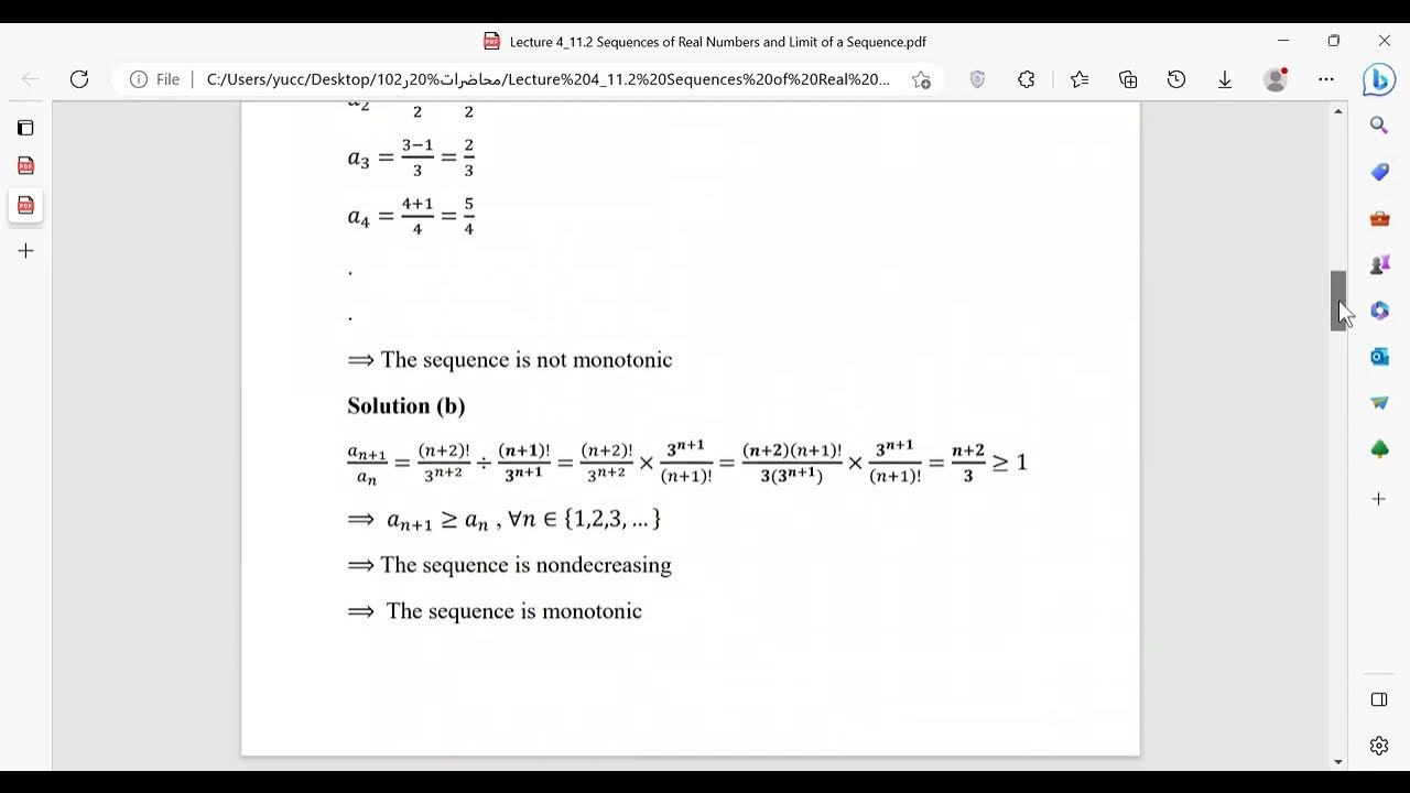 Sequences of Real Numbers and Limit of a Sequence - YouTube