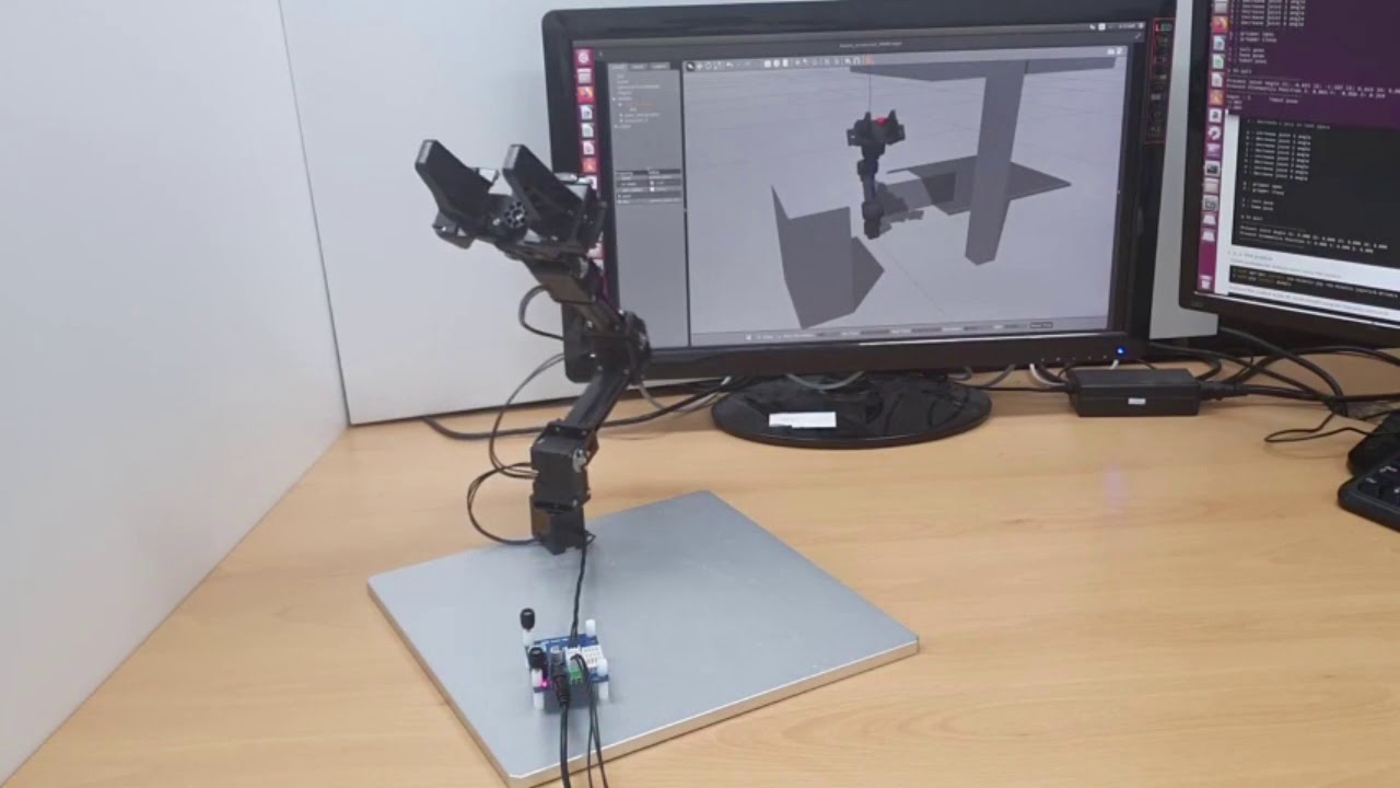 TD3 path planning - real time simulation, open manipulator - YouTube