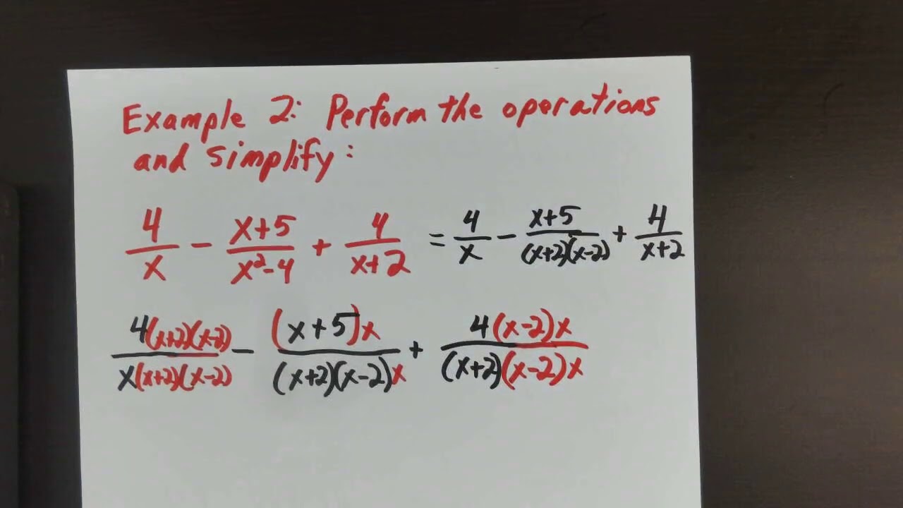 Honors Algebra II-Trig; Adding and Subtracting Rational Expressions ...
