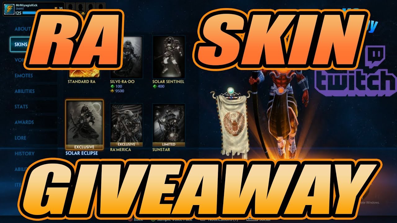 RA SKIN GIVEAWAY TODAY - YouTube