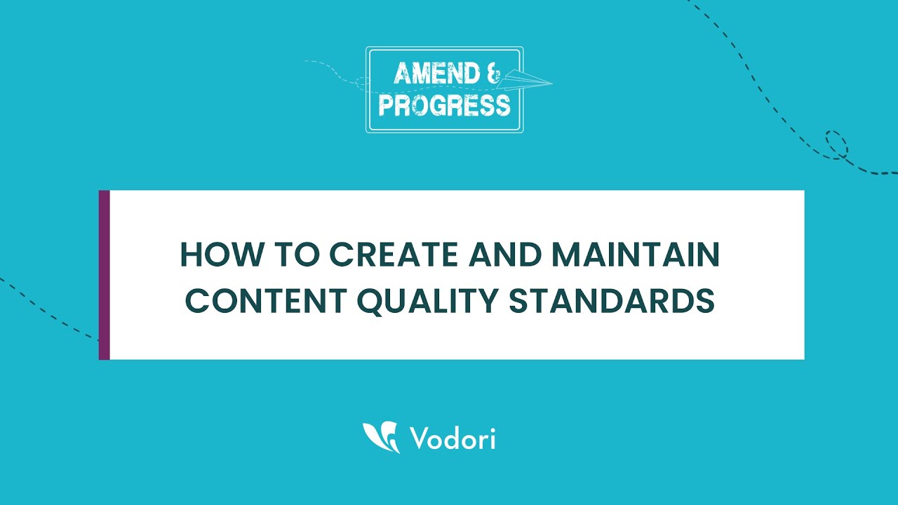 How to create and maintain content quality standards - YouTube