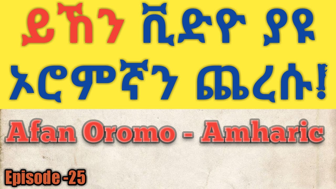 አፋን ኦሮሞን በአማርኛ በደቂቃዎች ይማሩ//Learn Afan Oromo in Minutes/Afaan Oromo ...