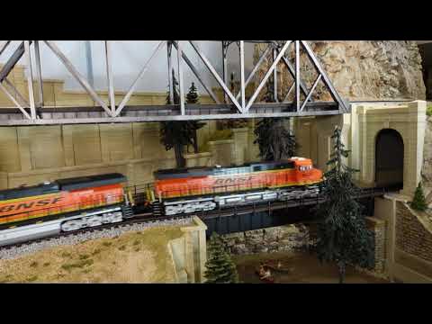 DK's O Gauge Trains - Lionel BNSF SD70MAC's hauling a long string of Tank Cars _Clip 5 (2023 ...