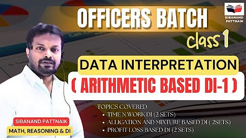 DATA INTERPRETATION (DI) Foundation Batch for OSSC CGL and other exams - YouTube