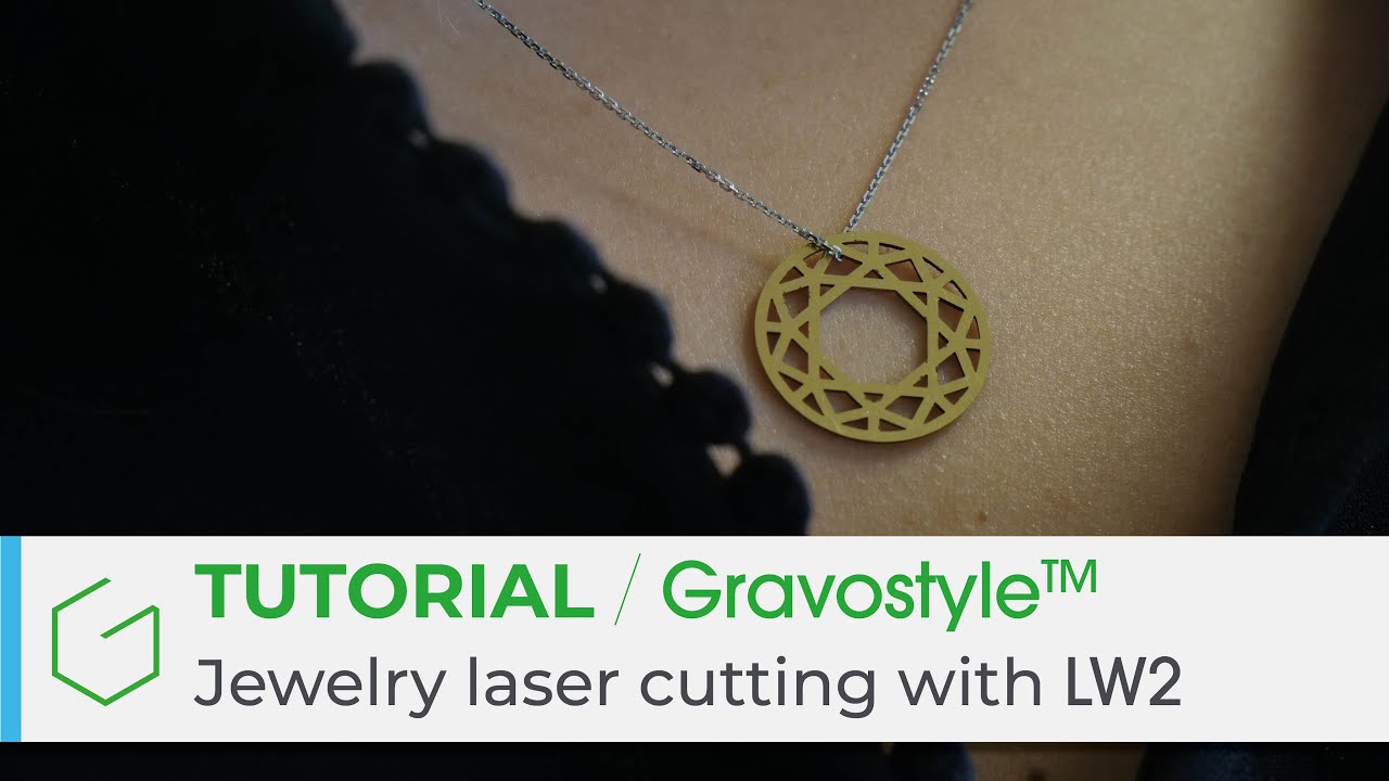 Create a jewel with the LW2 laser cutter & Gravostyle ™ Software - YouTube