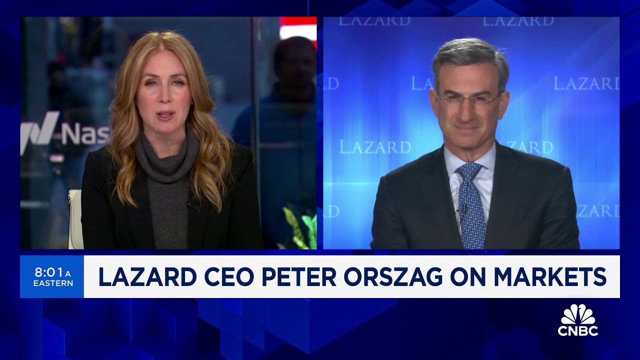 Lazard CEO Peter Orszag: Expect inflation to continue on a downward trajectory - YouTube