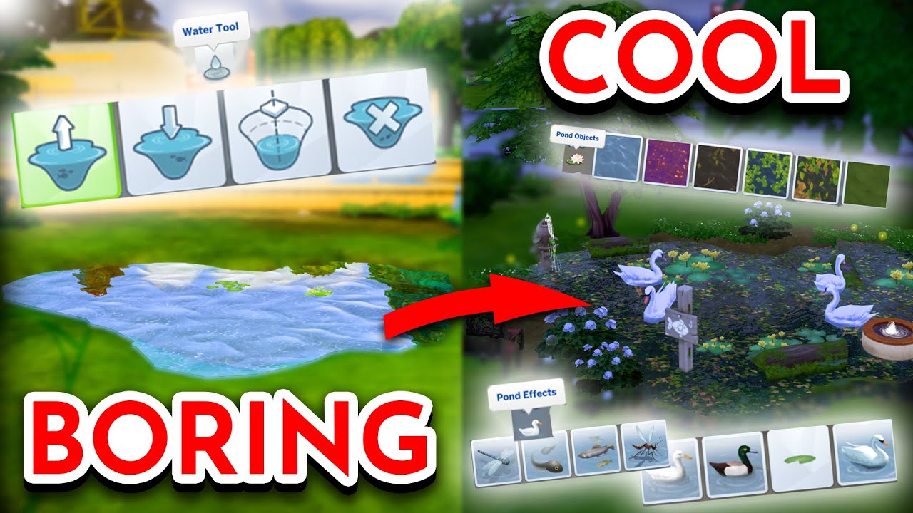 How to Make a Pond in Build Mode - Sims 4 Tutorial - YouTube