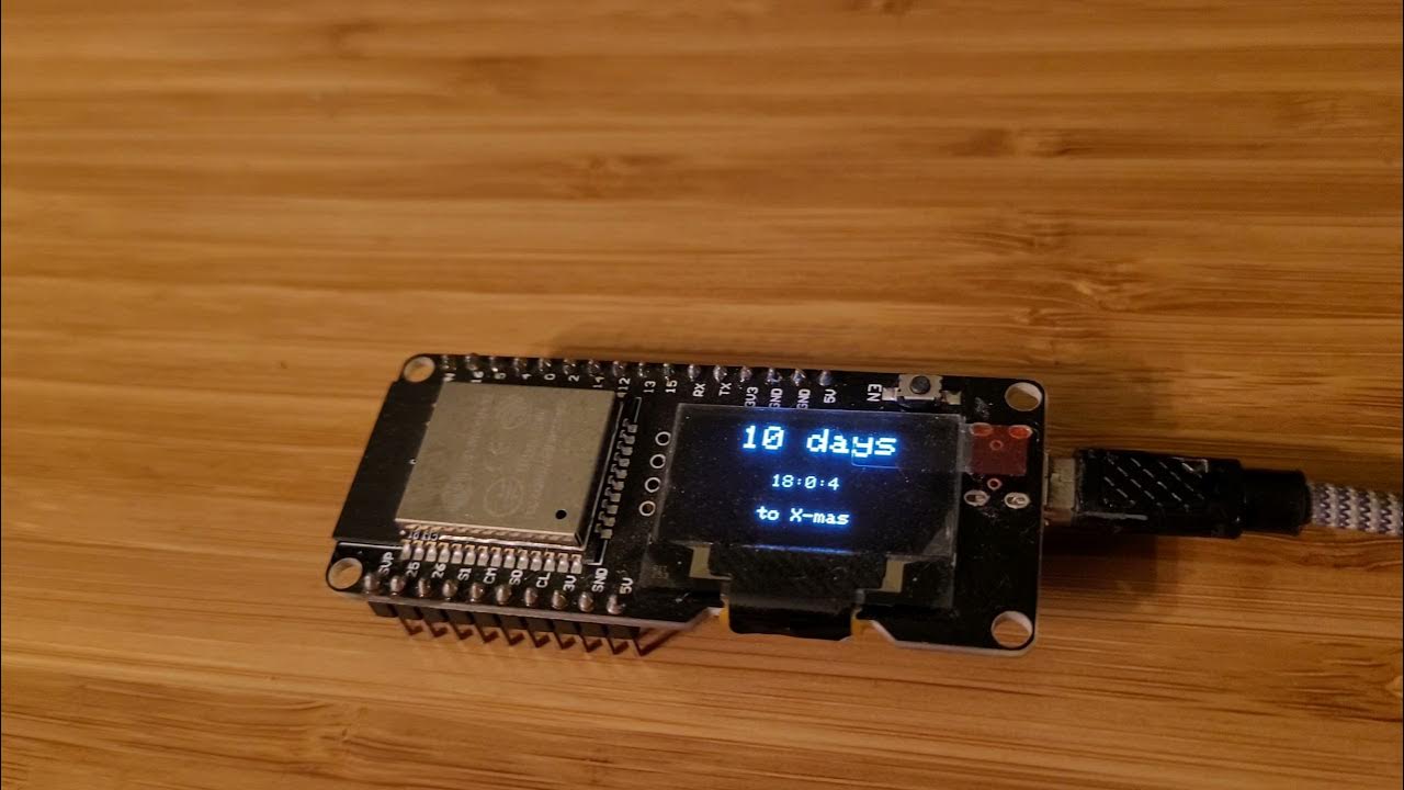Countdown timer for X-mas and New Year's Eve ESP32 OLED WEMOS with code ...