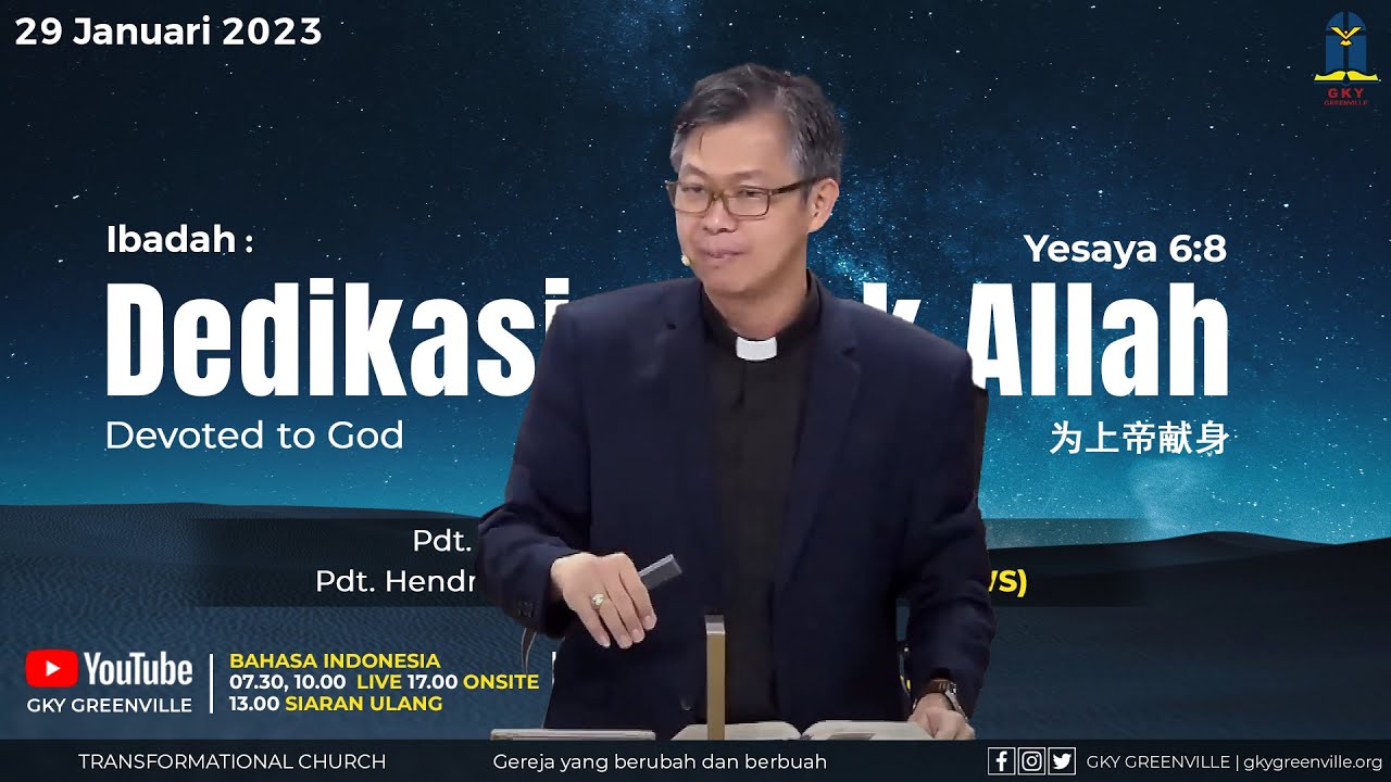 Pdt. Hendro Lim - Dedikasi Untuk Allah ( Yesaya 6:8) - YouTube