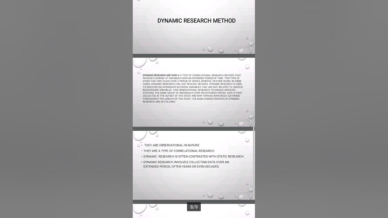 static and dynamic method of research - YouTube