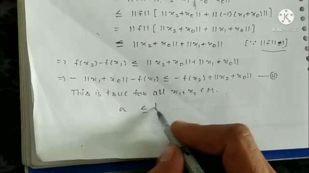 Hahn banach theorem Lemma proof for real & complex value functional[ part =1] - YouTube