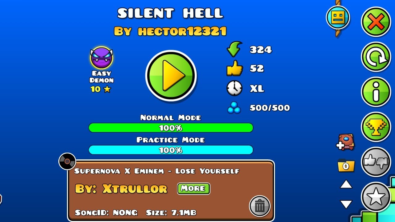 SILENT HELL 100% NOCLIP geometry dash - YouTube