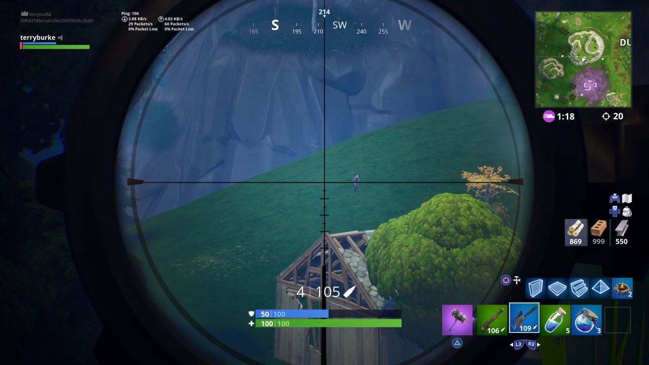 fortnite a filthy snipe with blue semi-auto sniper rifle - YouTube