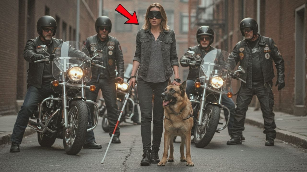 Bikers Harass a Blind Woman, Not Realizing Her Guide Dog Is a Retired ...