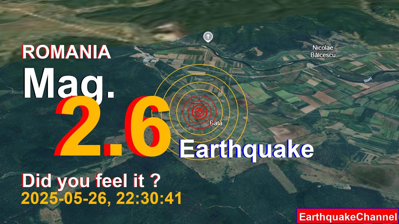 romania Earthquake today now 2025-05-26, at 22:30:41 - YouTube