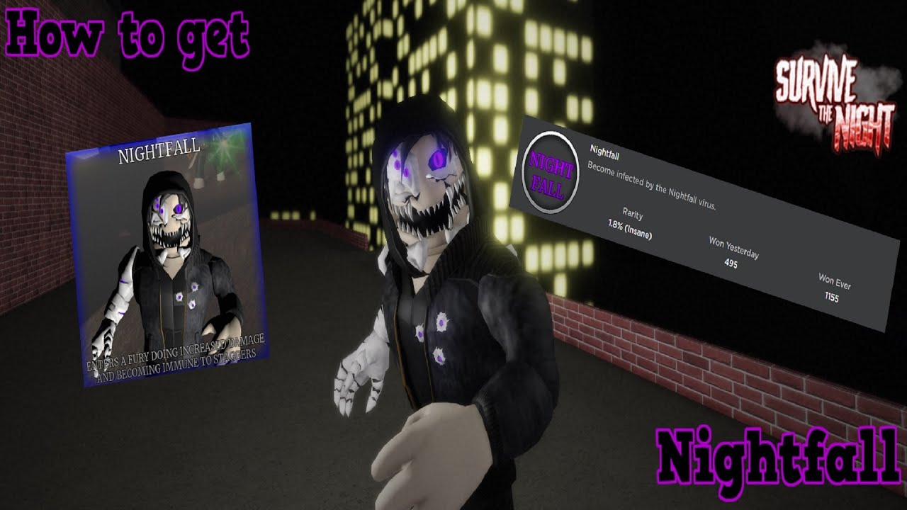 ROBLOX Survive the Night || How to get Nightfall slasher - YouTube