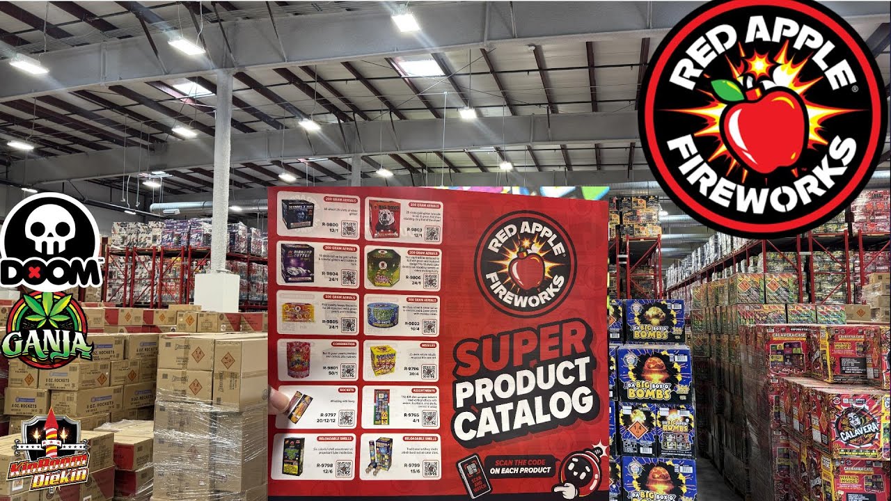 Amazing Red Apple Fireworks Exclusive Whole Sale Firework List - YouTube