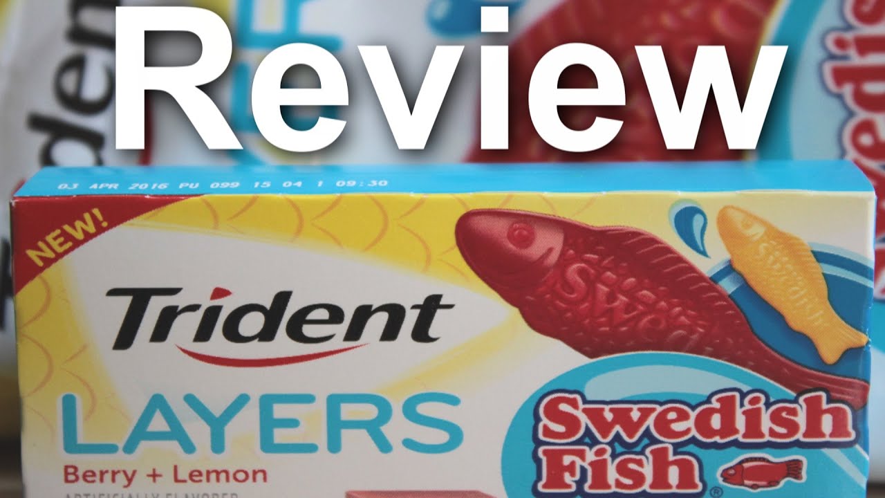 Trident Layers Swedish Fish Gum Review - YouTube