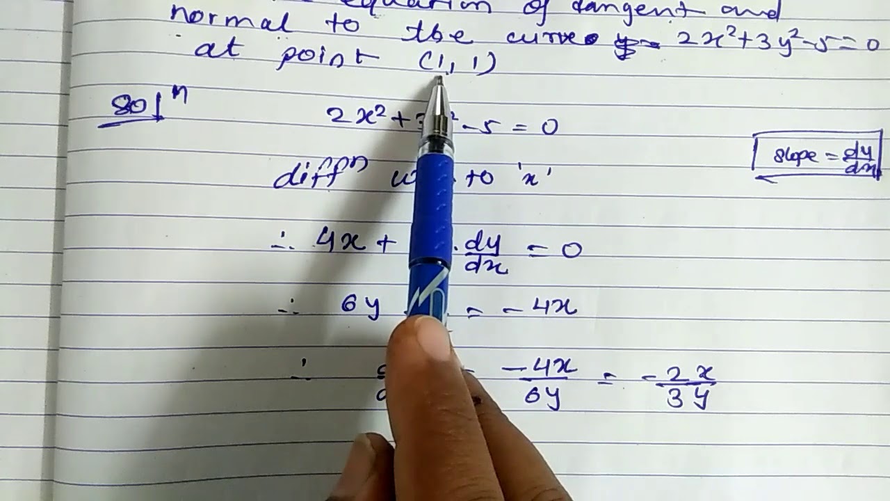 Geometrical Meaning of Derivative .Equations of Tangent and Equation of ...