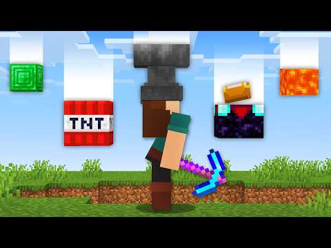 Minecraft, but Random Blocks Fall From The Sky...