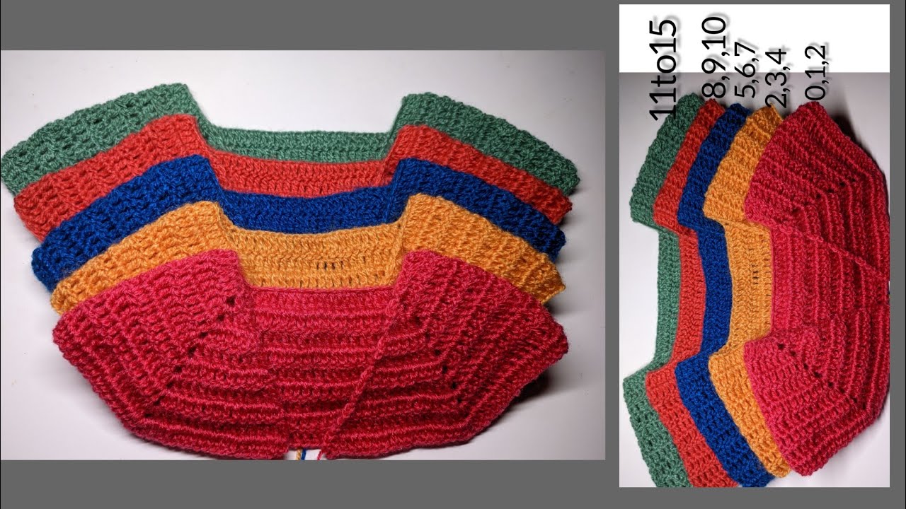 How to Make Crochet 'V'neck Yoke For cardigan / jacket & sweater Any ...