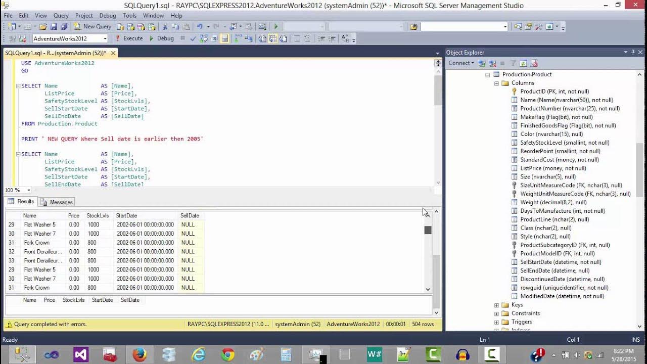 SQL tutorial 2 FullScreen - YouTube