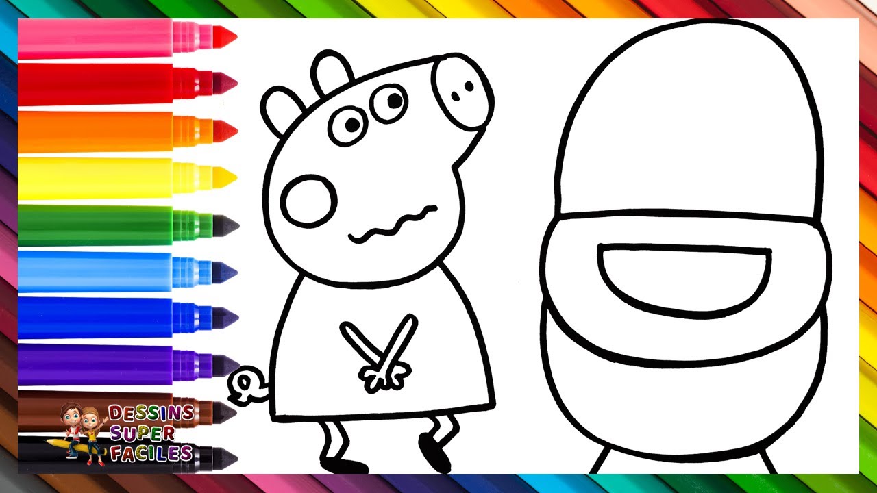 Dessiner et Colorier Peppa Pig Qui a Besoin de Faire Pipi 🐷🚽🧻💦 Dessins ...