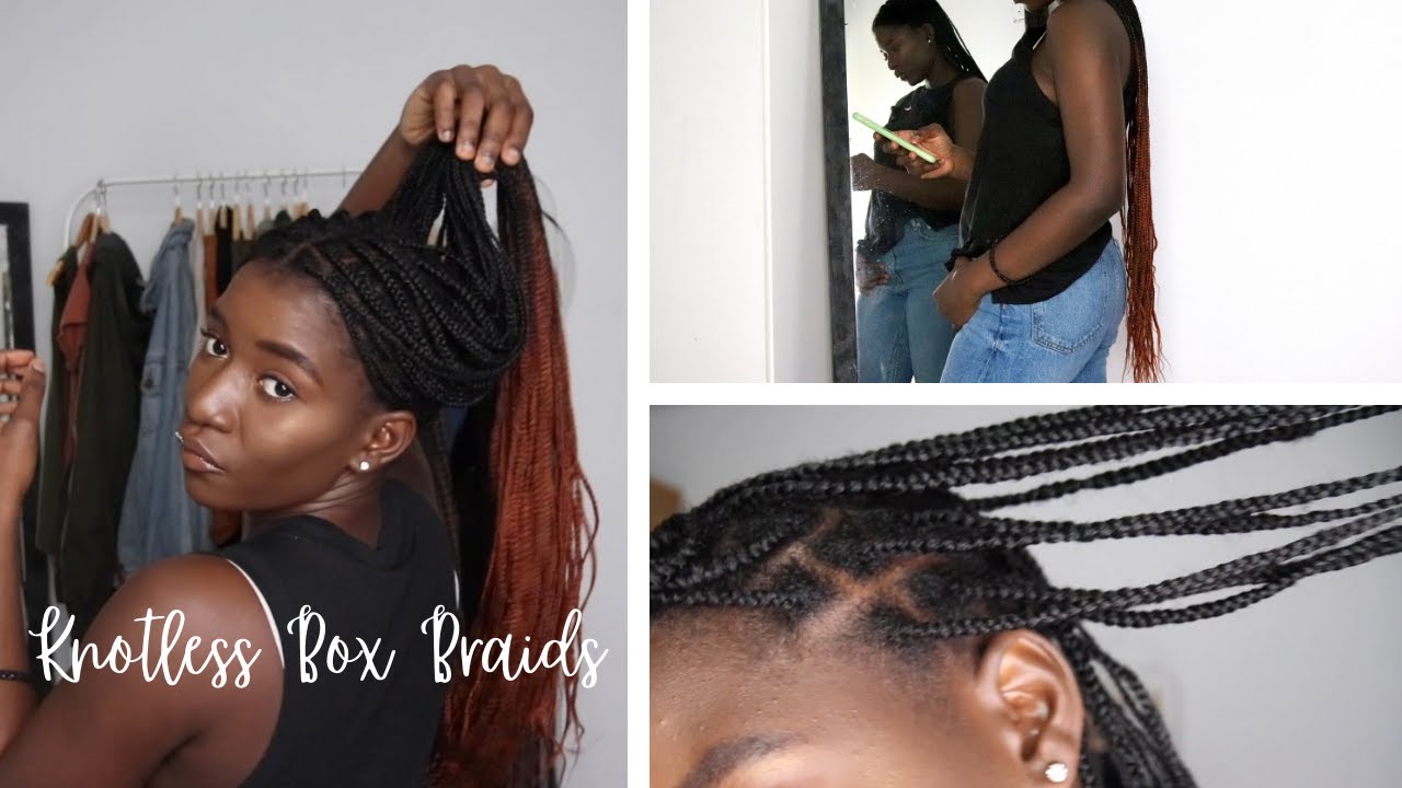 Ombre Knotless Box Braids: Feed in Method - YouTube
