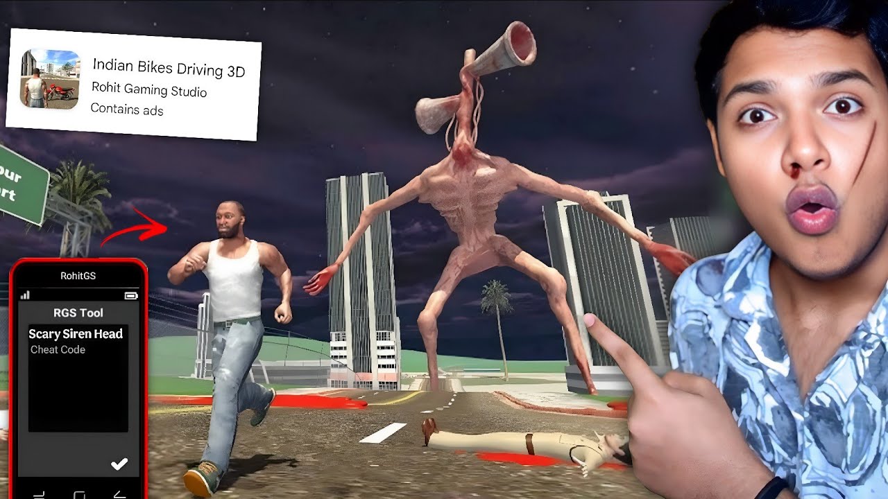 Trying Most Scary CHEAT CODE Of Indian GTA5 (INDIAN BIKES DRIVING 3D ...