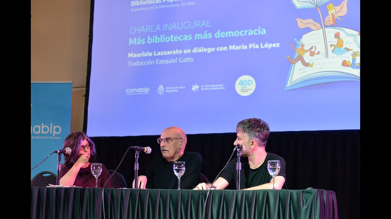 Charla magistral: Mauricio Lazzarato con María Pia López - YouTube
