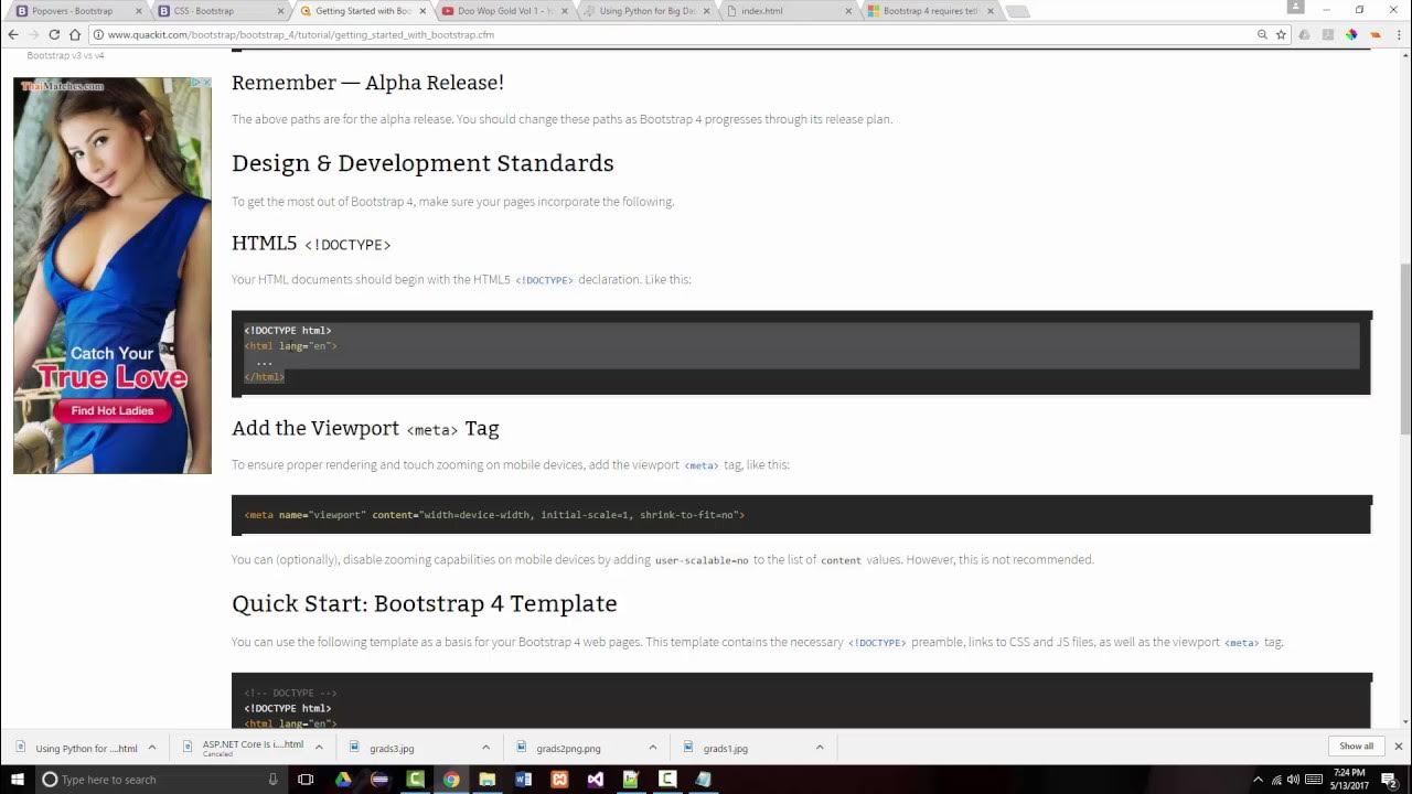 Quackit Bootstrap Tutorial - Part01 - YouTube