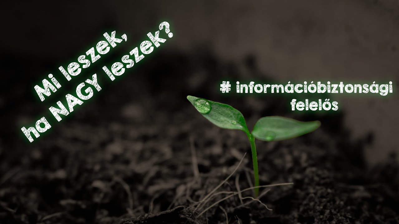 Mi leszek ha NAGY leszek? #információbiztonsági felelős - YouTube