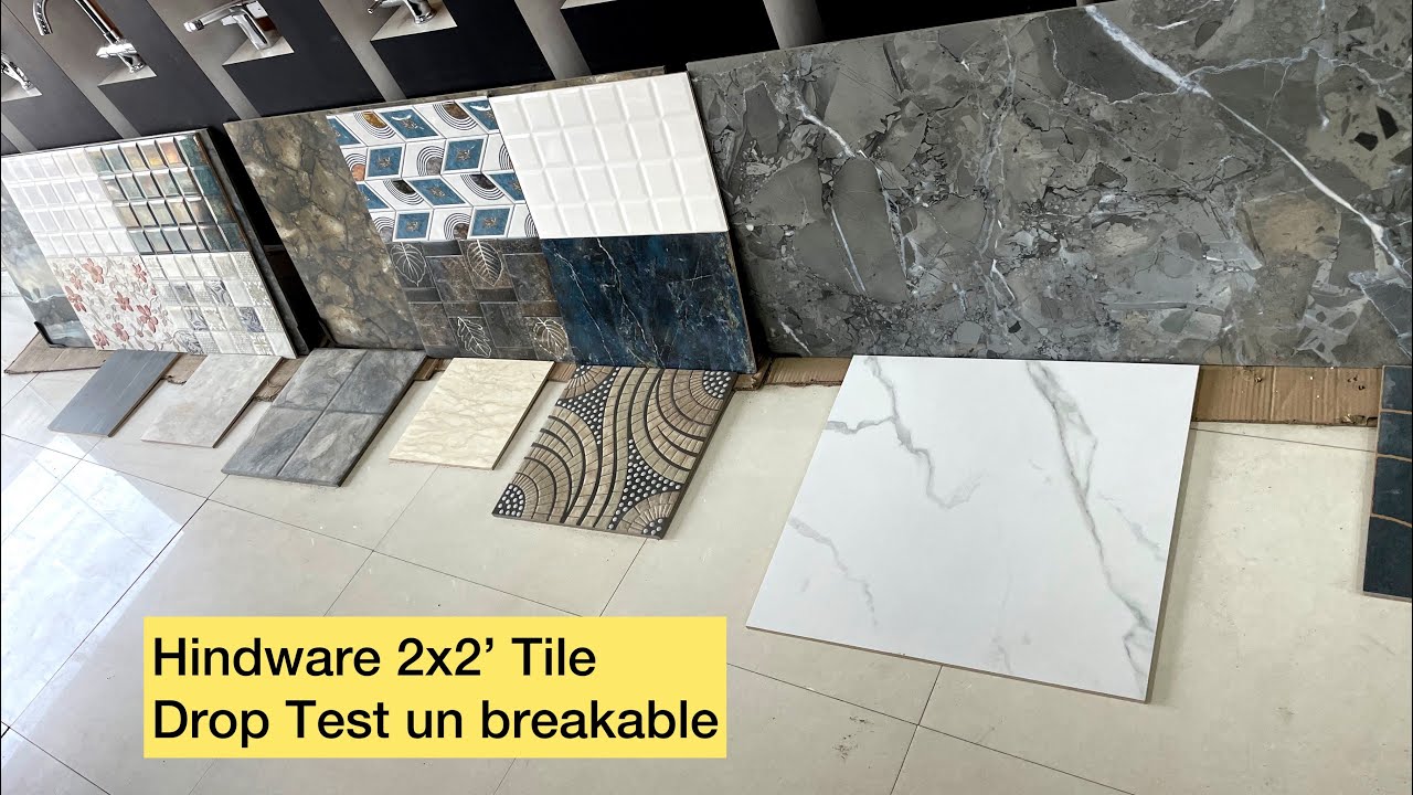 Hindware 2x2’ Tile Drop Test un breakable - YouTube