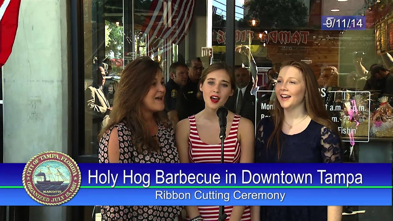 Holy Hog Barbecue Sausage and Ribbon Cutting in Downtown Tampa - YouTube