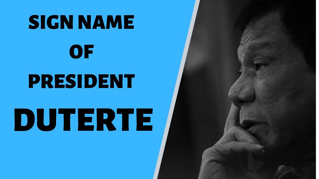 Sign name of President Duterte. (Filipino Sign Language) - YouTube