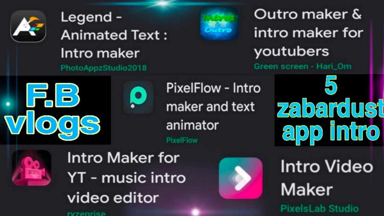 5 zaburdust apps intro banany k liye |5 amazing apps for intro |Sam ...