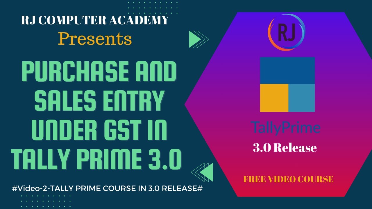 #video-2# Purchase and Sales entry in Tally Prime 3.0||GST Entries ...